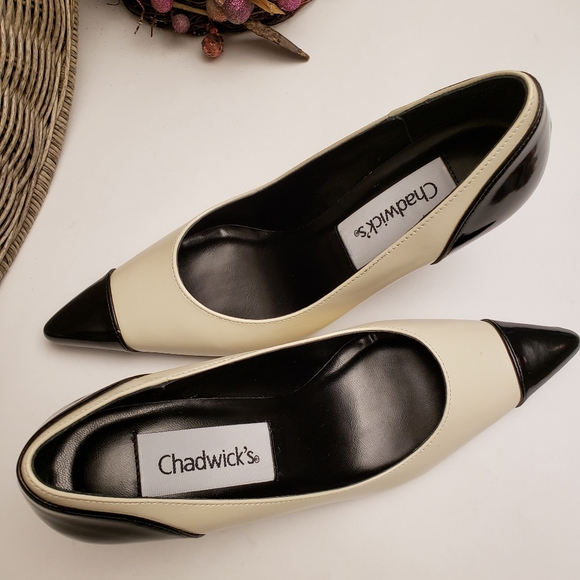 Chadwicks | Shoes | Chadwicks Womans Black And White Heels Nwot 6 ...